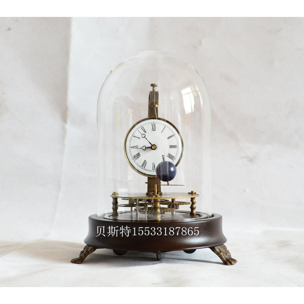 Ball Skeleton Clock Antique Mechanical Glass Cover Perspective Gear ...