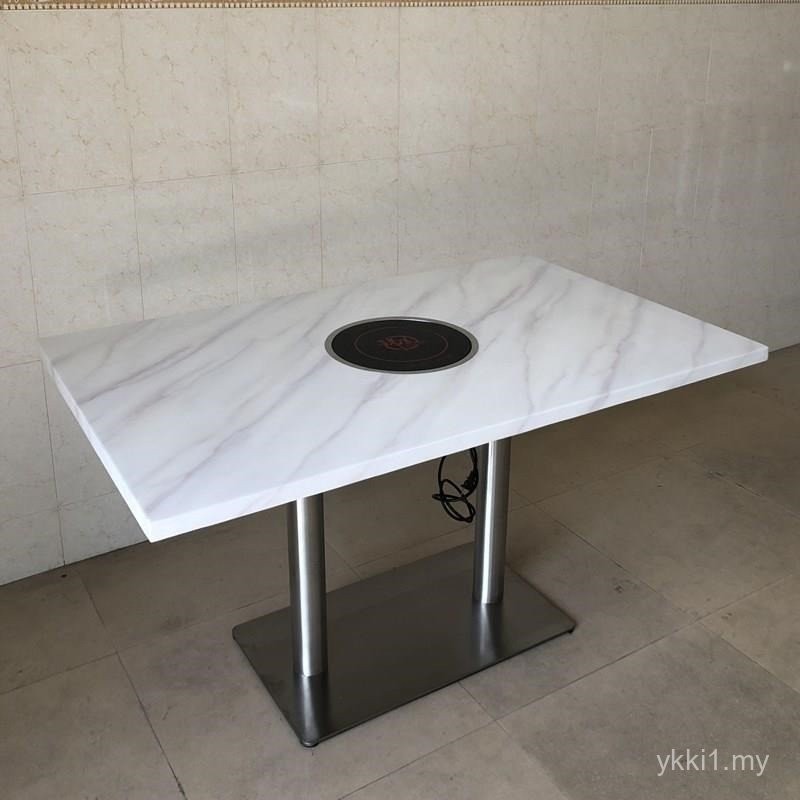Marble Hot Pot Table Induction Cooker Integrated Buffet Skewers Beef ...