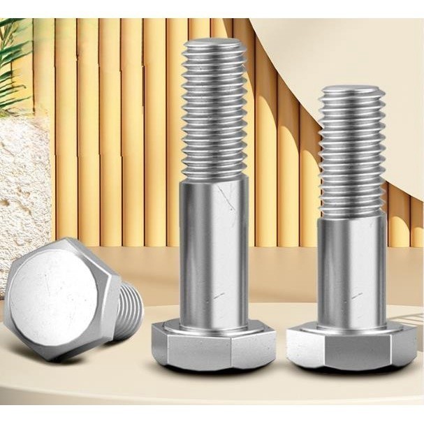 M6 M8 M10 Stainless Steel 304 Half Tooth Hex Screw Bolt | Shopee Malaysia