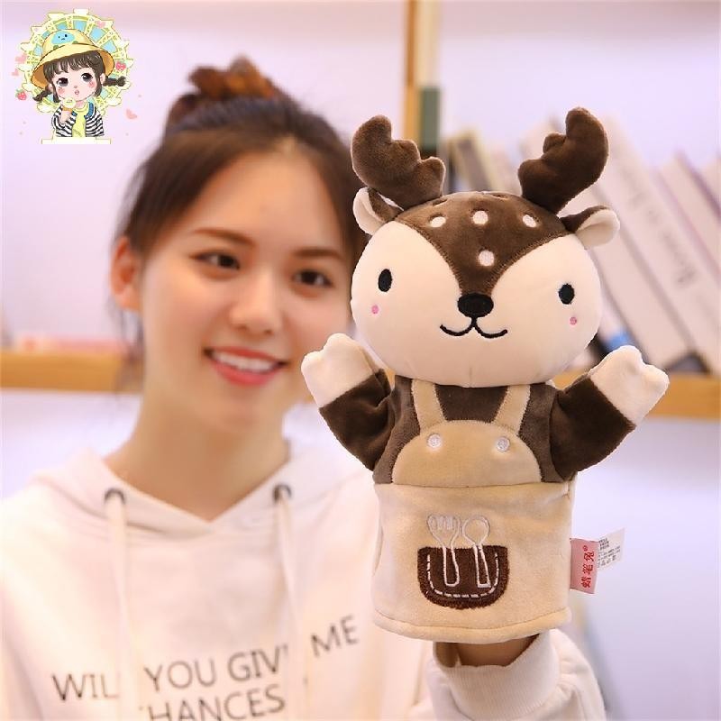[LQZ] Plush Hand Puppet Cartoon Animal Toy Finger Puppet Parent-Child ...