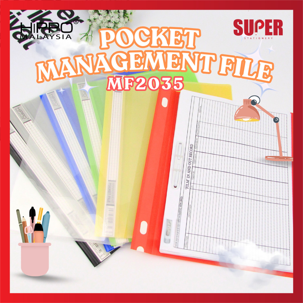 [super stationery] HIPPO FAIL POKET PENGURUSAN POCKET MANAGEMENT POCKET ...