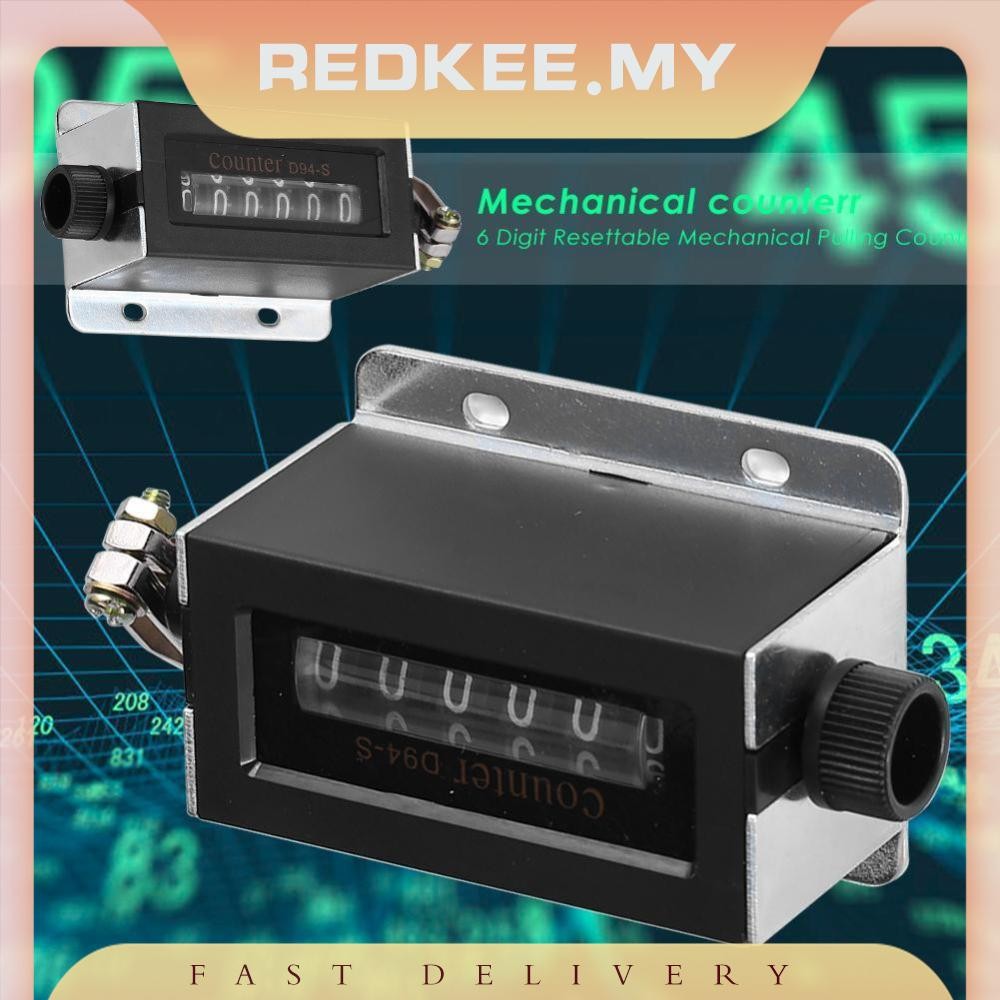 [Redkee.my] D94-S 6 Digit Resettable Mechanical Pulling Counter Rolling ...