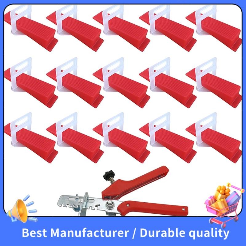 【NEW】401Pcs Tile Leveling System 2mm 300Pcs Clips+100Pcs Wedges +1Piece ...