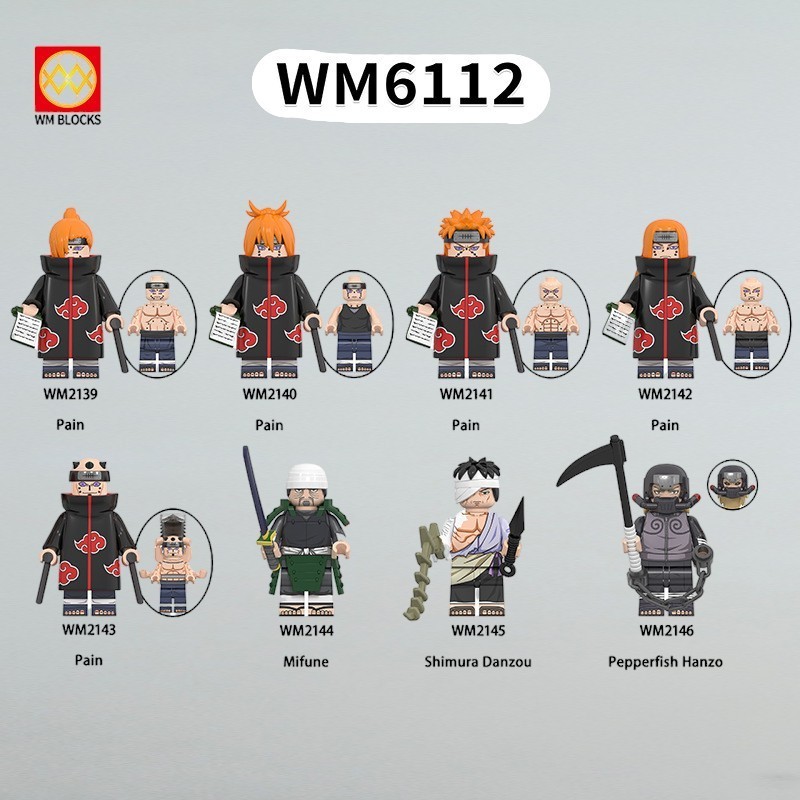 Mini Naruto 4 Pain Cartoon Character Model WM6112 - Konoha Character ...