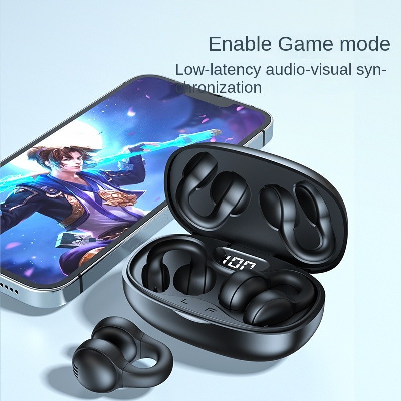 X58 TWS Wireless Headphones Ear Clip Bluetooth Earphone Bone Conduction ...