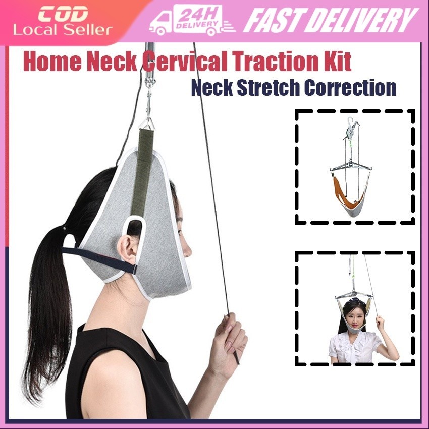 Neck Traction Kit Adjustable Hanging Neck Posture Corrector Stretcher ...