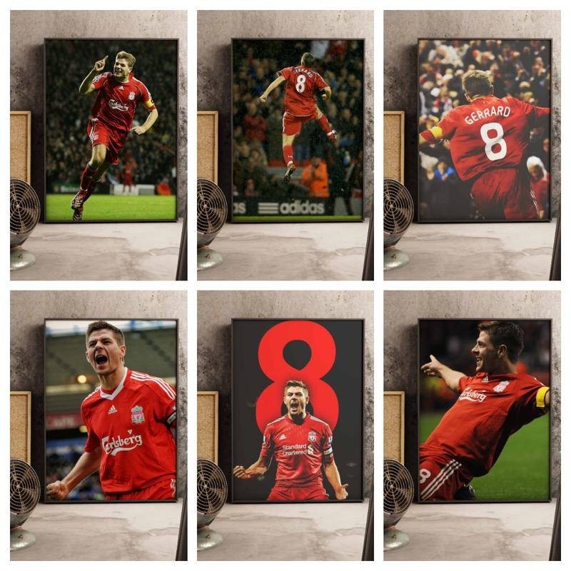 Steven Gerrard Poster Liverpool Poster Minimalist canvas Print Office ...