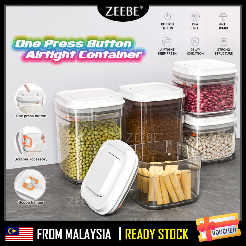 ZEEBE Baby Milk Powder Airtight Container One-Press Button Food Plastic ...