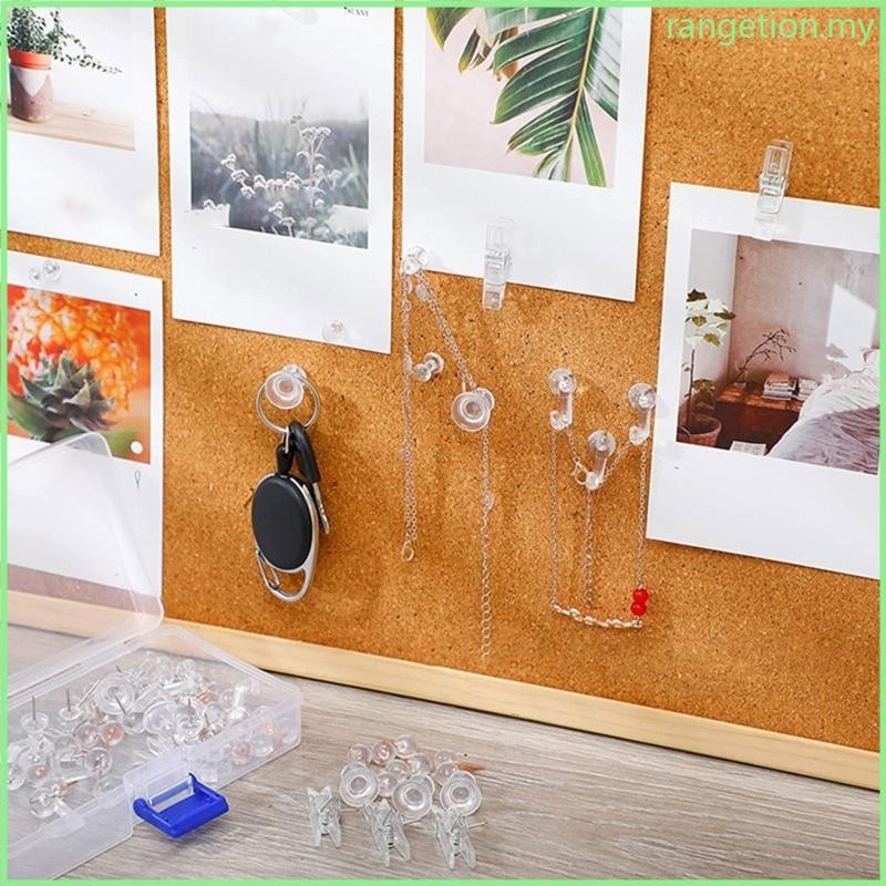 RAN 120pcs Photo Pushpins Set with for Case Ball-shape Pushpins 2-in-1 ...