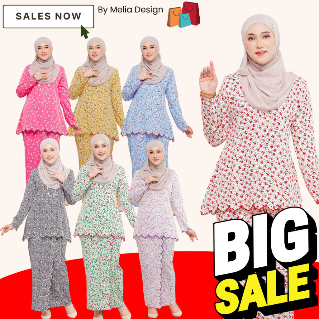 By Melia Design Baju Hot raya Kedah kalsom Moden Sulam Biku Cotton ...