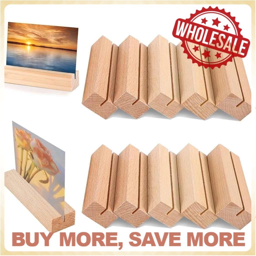 [Ready Stock] Rustic Wood Place Card Holders Wooden Holder stand ...