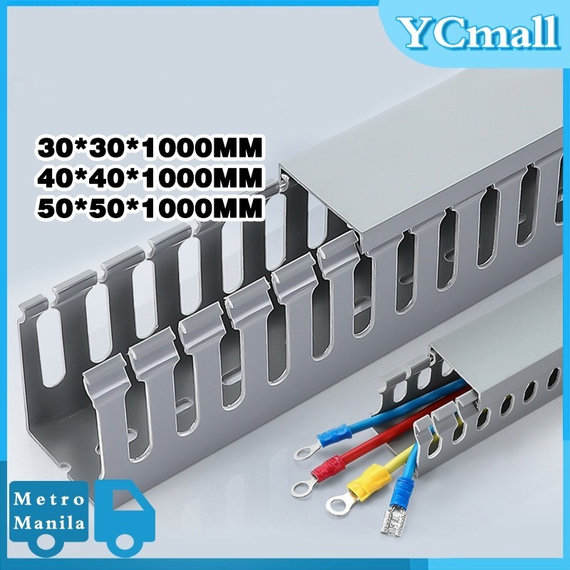 1m Cable Organizer Pvc Cable Tray Management Cable Raceway With Cover ...