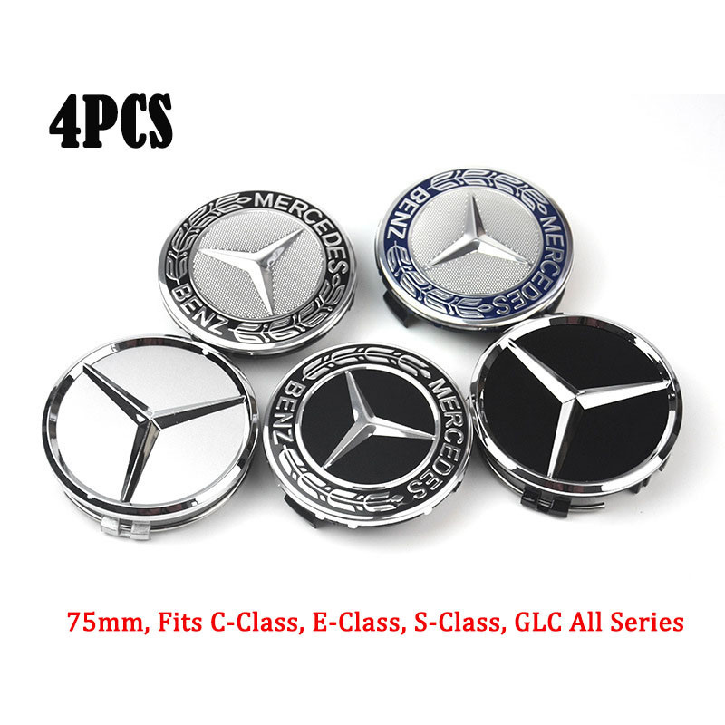 【MY Stock】4pcs 75MM Mercedes-Benz Wheel Center Rim Caps Car Tire Hub ...