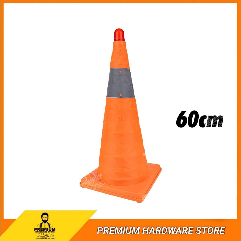 PREMIUM Fold Type Safety Cone 60CM Telescopic Folding Reflective ...