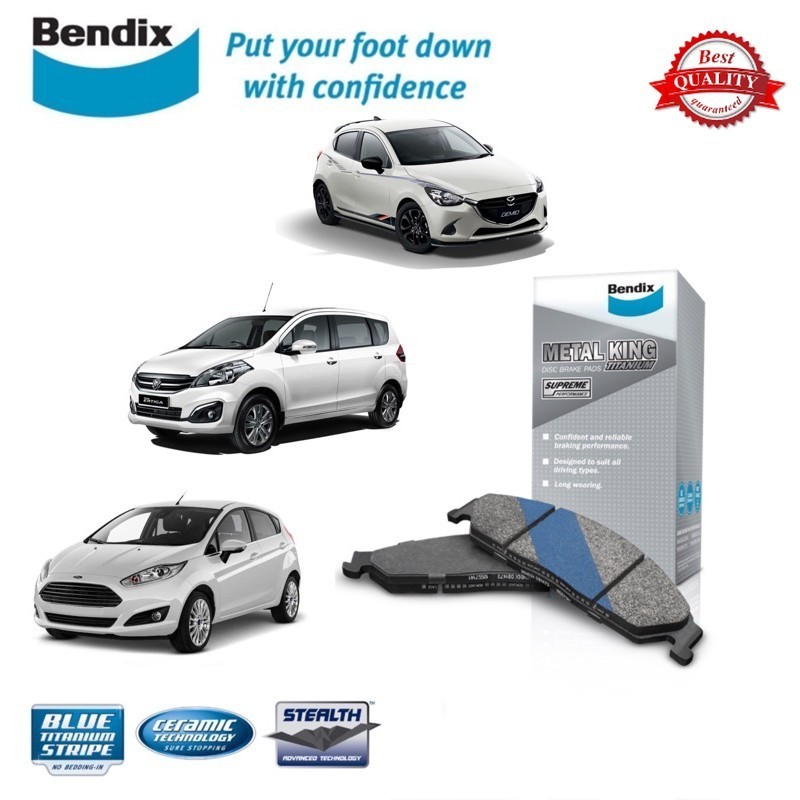 Original Bendix DB1941MKT Front Brake Pad - Proton Ertiga/ Ford Fiesta ...