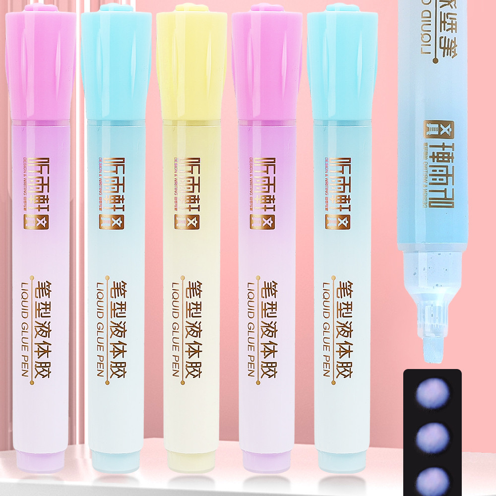 1-5Pcs Random Color Large Capacity Pen Type Liquid Glue Simple Dry ...