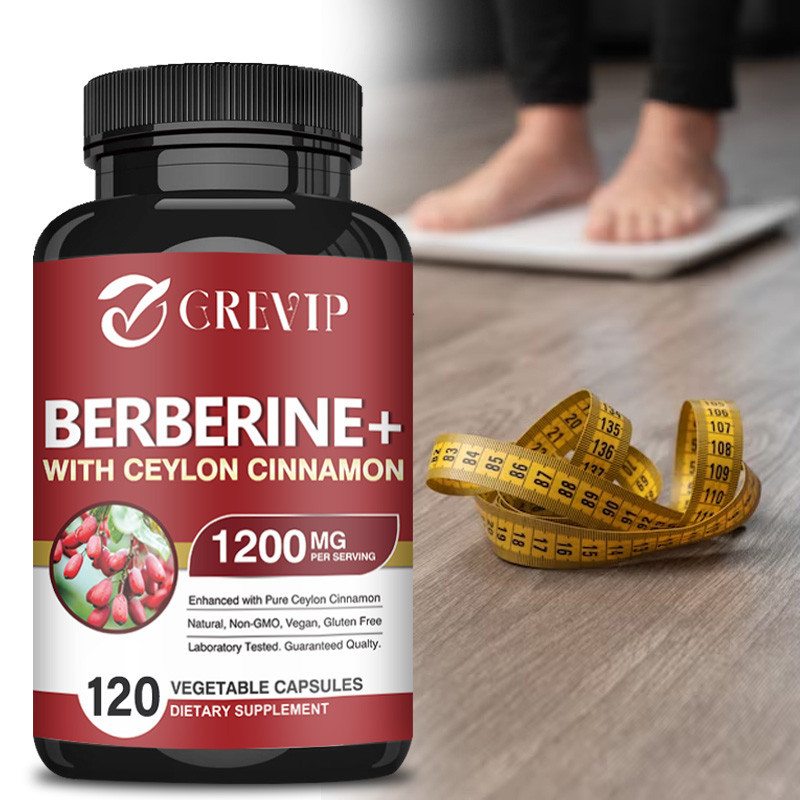 GREVIP Berberine Hydrochloride Capsules 1200 mg, Ceylon Cinnamon ...