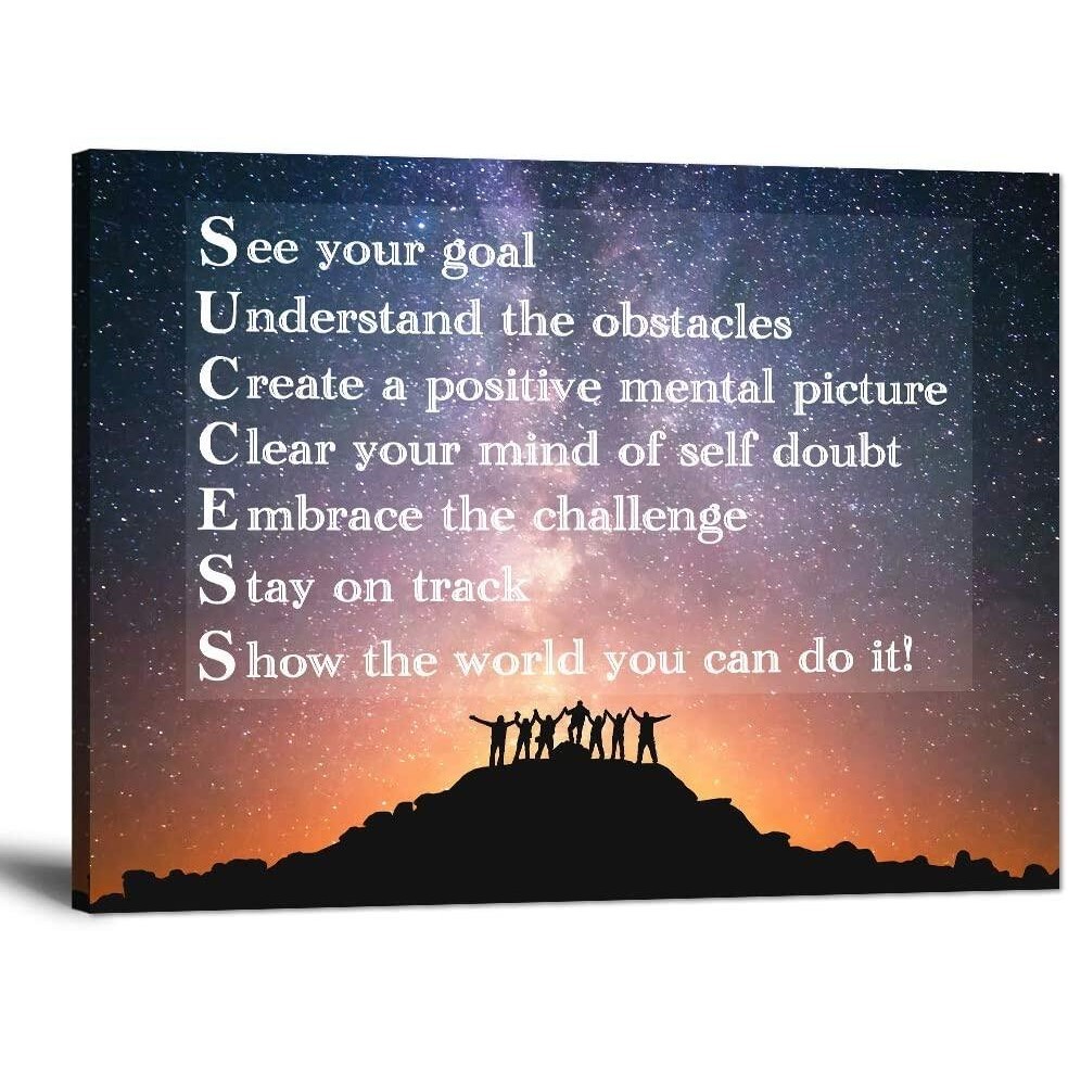Office Inspirational Canvas Wall Art Painting Motivational Quotes ...
