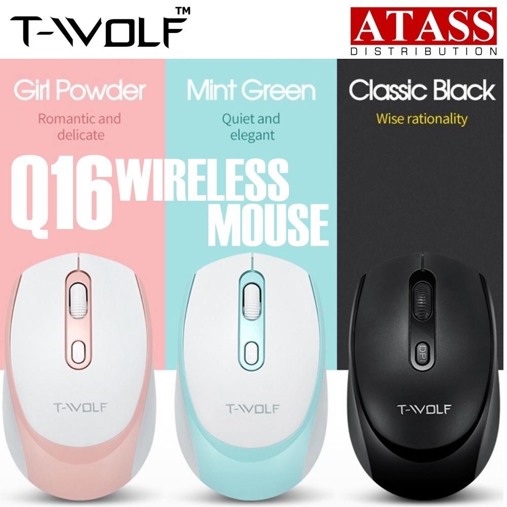 T-WOLF Q16 Q2 MN813 WIRELESS OPTICAL MOUSE 3D OPTICAL. LIKE MX350 MX450 ...