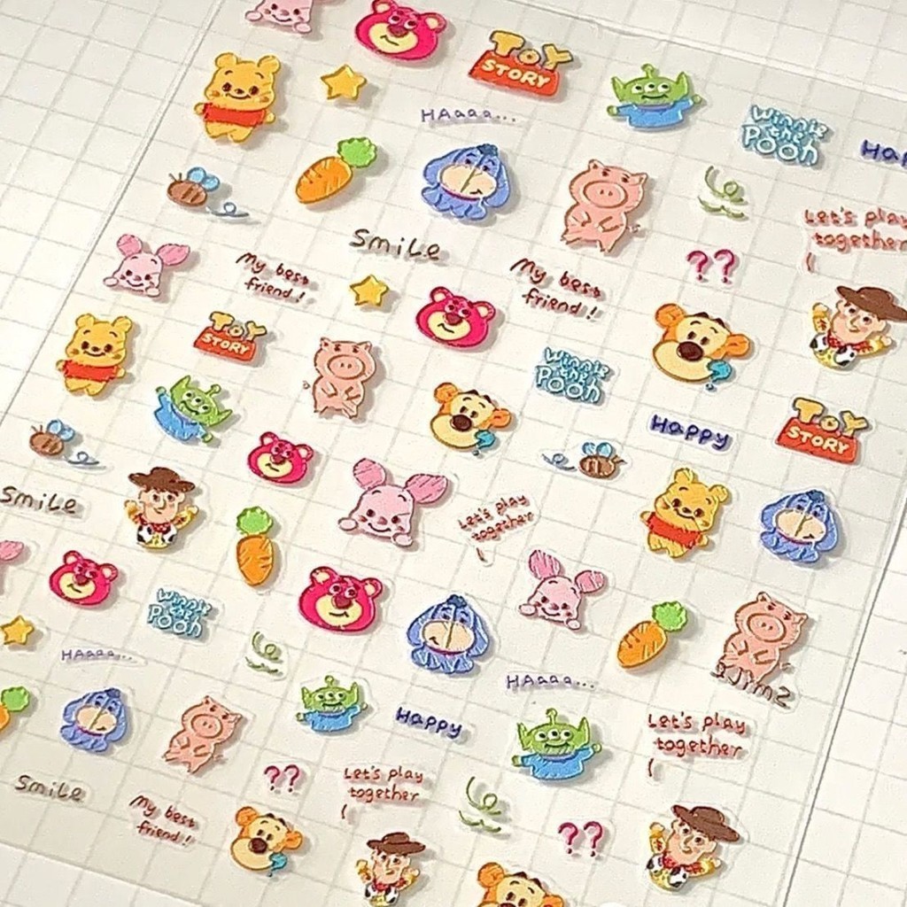 1 Sheet Ins Cute Toy Story Stickers Pacha Dog Stickers Winnie The Pooh ...