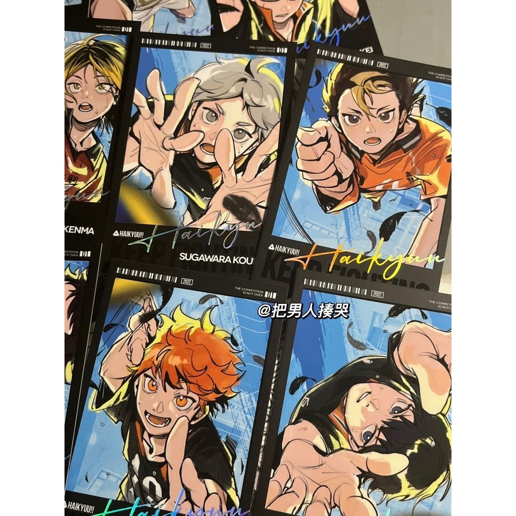 Anime peripherals 动漫周边 排球少年明信片 日向翔阳影山飞雄及川西谷研磨赤尾木兔gxfc222.my3.25 ...