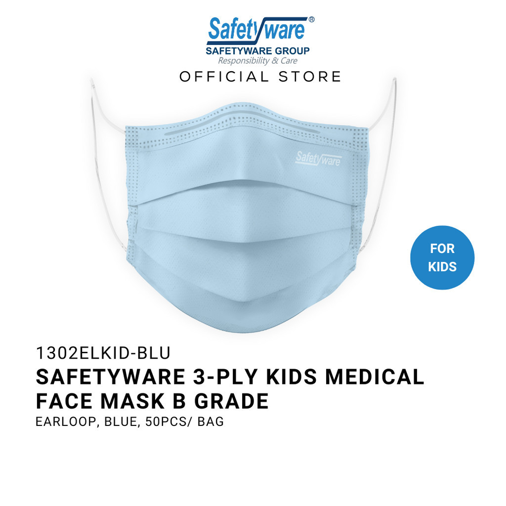CLEARANCE SALE |SAFETYWARE 3-Ply Kids Medical Face Mask (B Grade ...