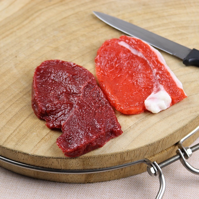 PVC Fake Fresh Beef Pork Slice Artificial Raw Meat Models Simulated ...
