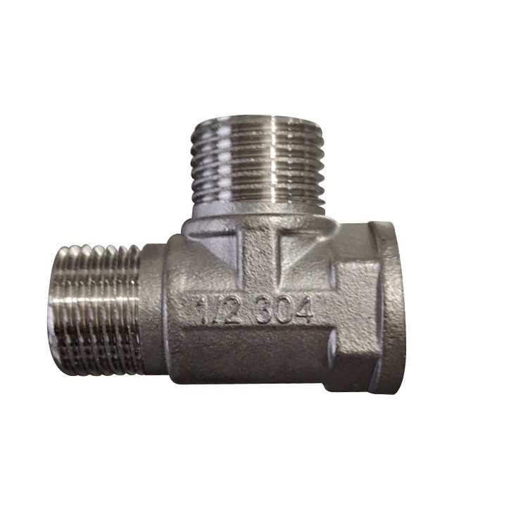 1/2" Male Female Stainless Steel Tube Pipe Fitting Connector (Tee M-M-F ...