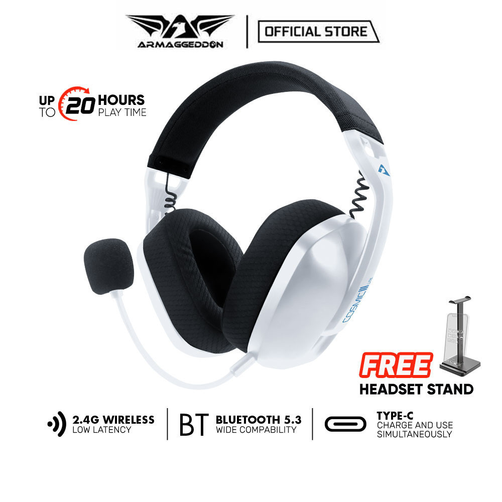 Armaggeddon Cosmic III Lite Bluetooth Wireless 2.4G Gaming Headset with ...