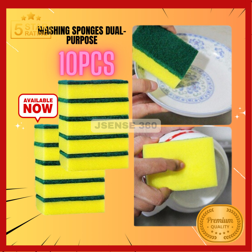 Kitchen Dish washing Sponges Dual-purpose ARC EN CIEL Scouring Pad 100% Good Quality SOFT (10 ...