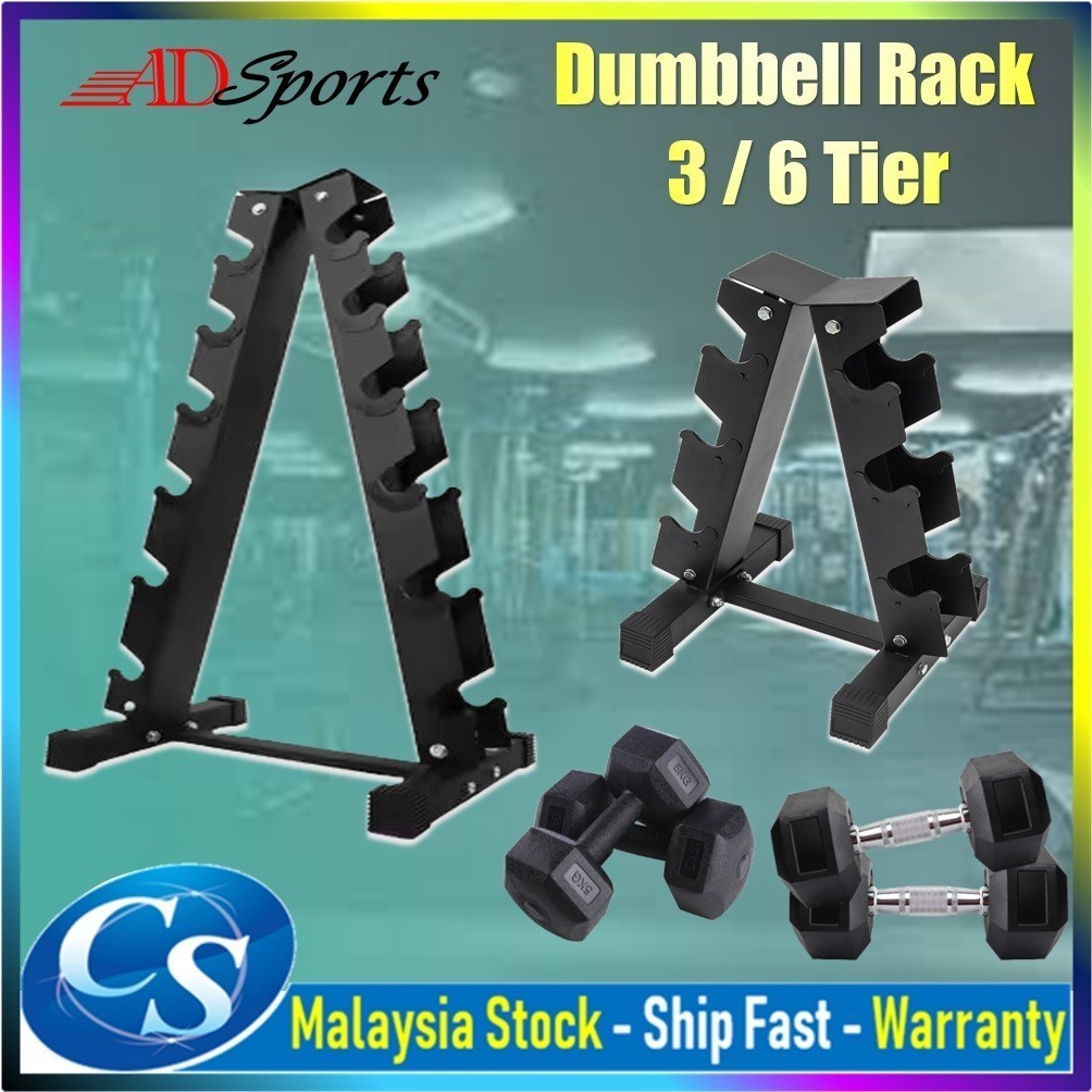 A-Frame Dumbbell Rack Stand Only, 6 Tier / 3 Tier Steel Weight Rack for ...