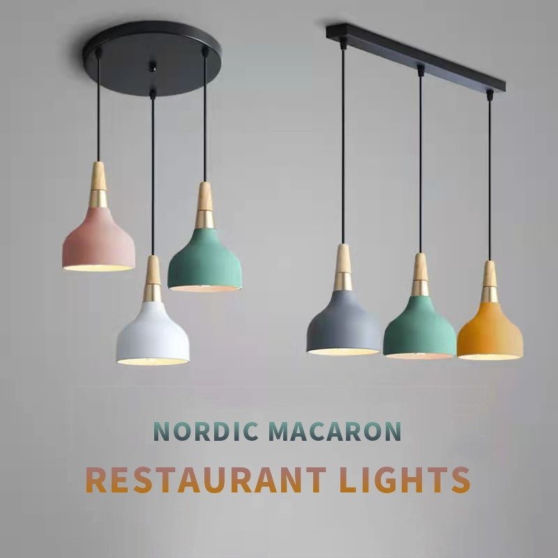 Nordic Macaron Dining Light Pendant Light Modern Minimalist Restaurant ...