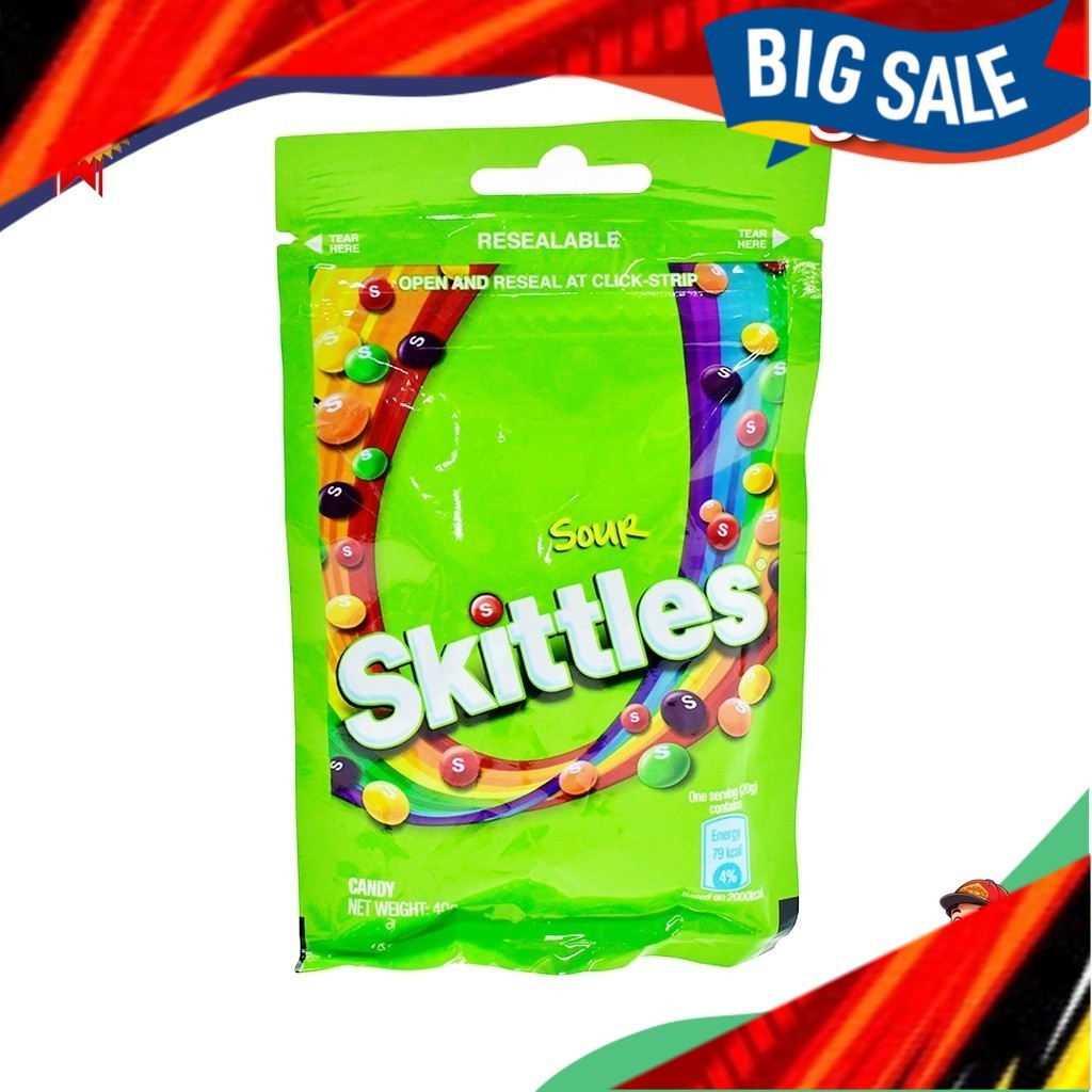 Gula-gula Masam, Skittles Sour Fruit Flavour Candies 40G | Shopee Malaysia