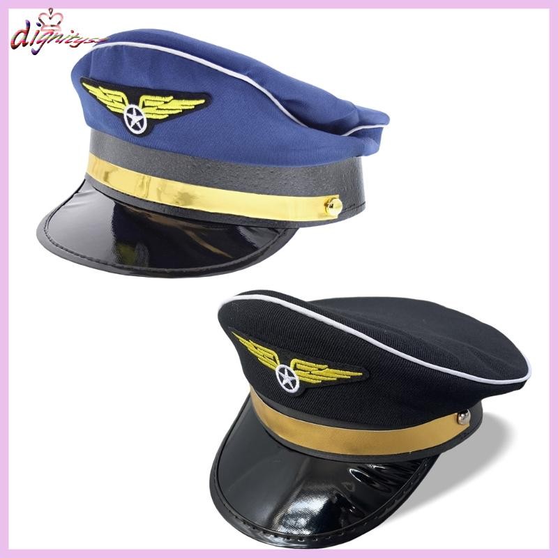 dignityss Captain Cap for Women Men Role Play Halloween Party Cosplay ...