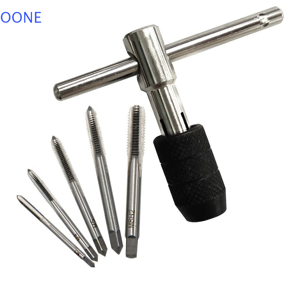 OONE 6 PCS Hand Tapping Tools, Tool Set M3-M8 Wrench Drill Set, High ...