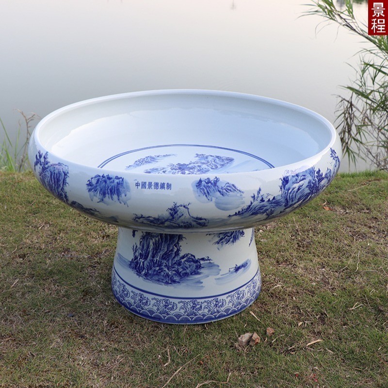 Tangki Ikan Seramik Jingdezhen Besen Penyu Batu Berbatu Menyerap Air ...