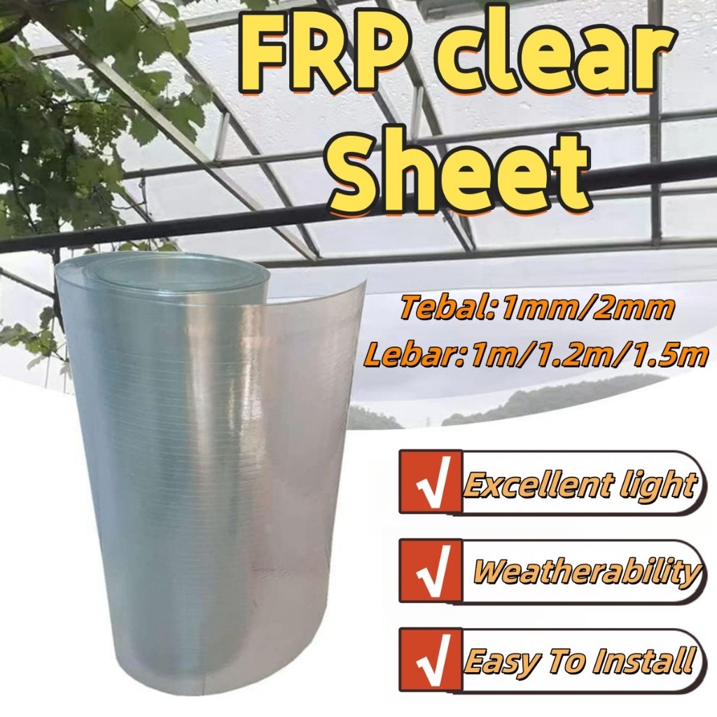 Cerah Lutsinar Rata 1mm Murah / Greenhouse Flat Transparent Roof ...