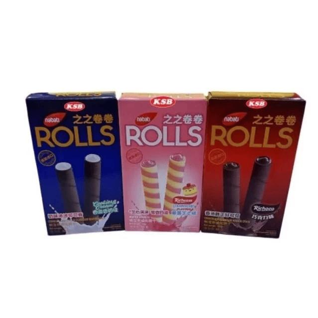 Nabati Rolls (Cookies&Cream / Richoco / Richeese Strawberry) 55-60g ...