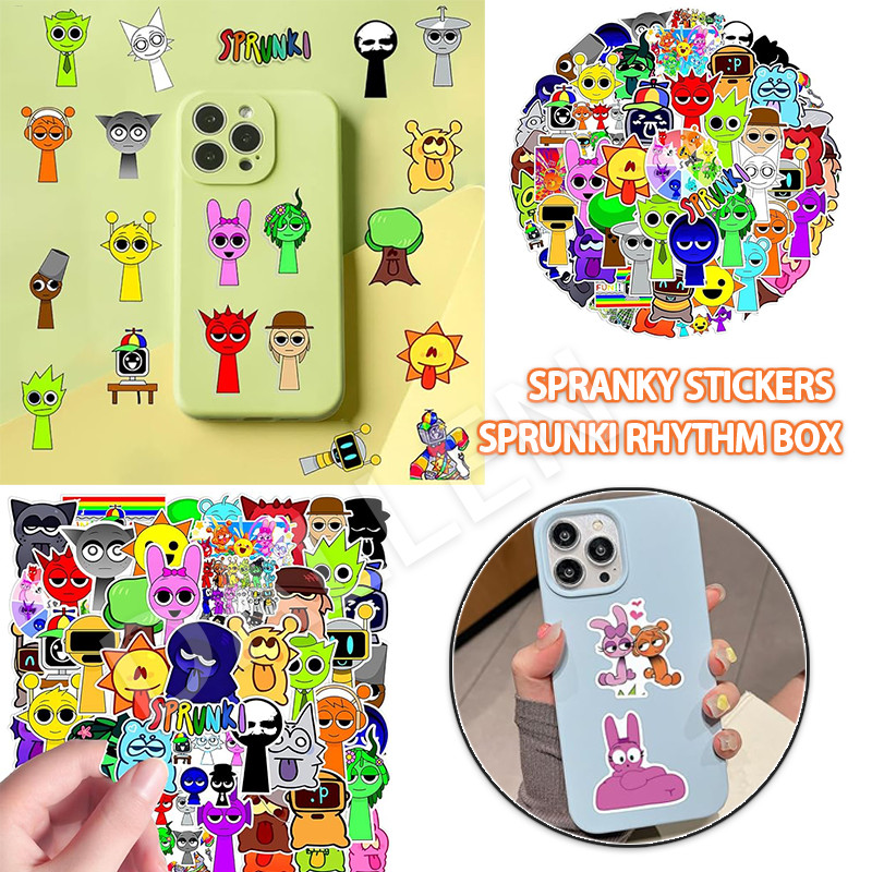 Spranky Stickers Sprunki Rhythm Box 55 Piece Set Cute Anime Character ...