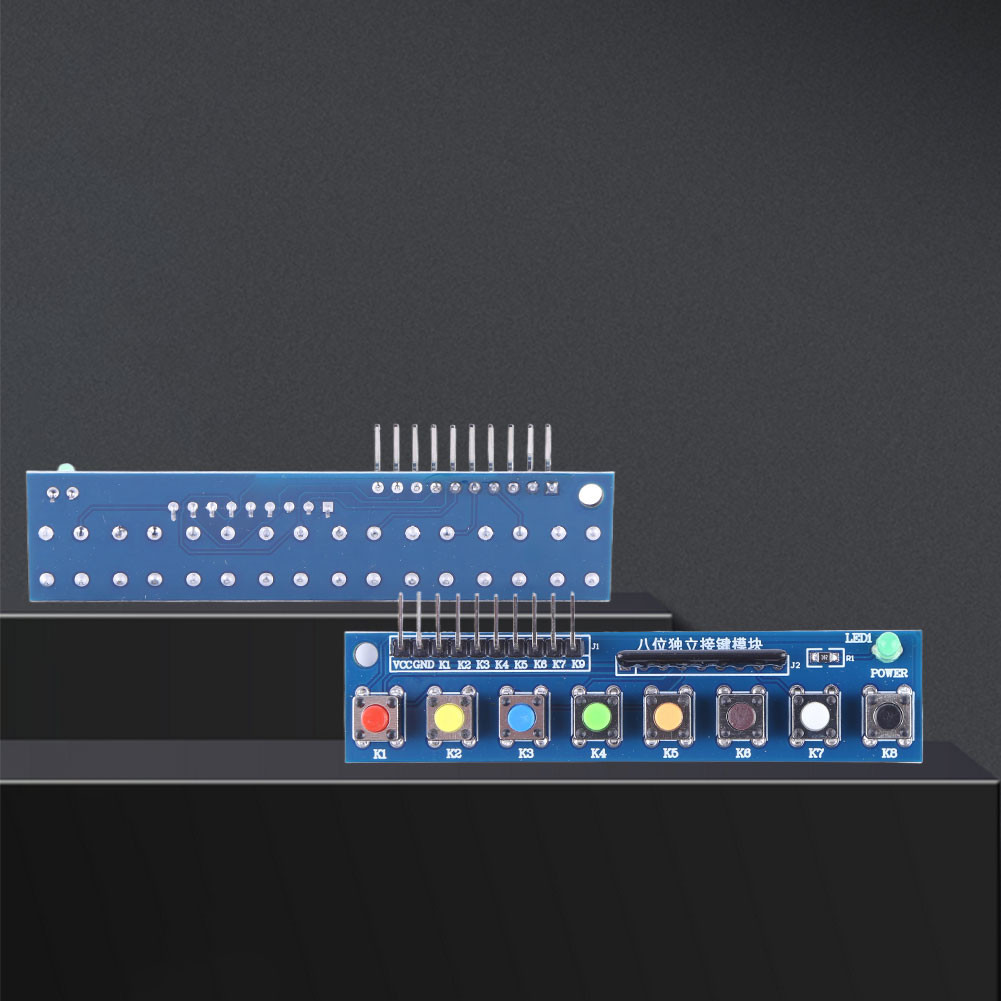 8 Keys Keypad Modules 3.3-5V with LED Indicator for Arduino ARM Raspberry Pi [SuperDeals888.my ...