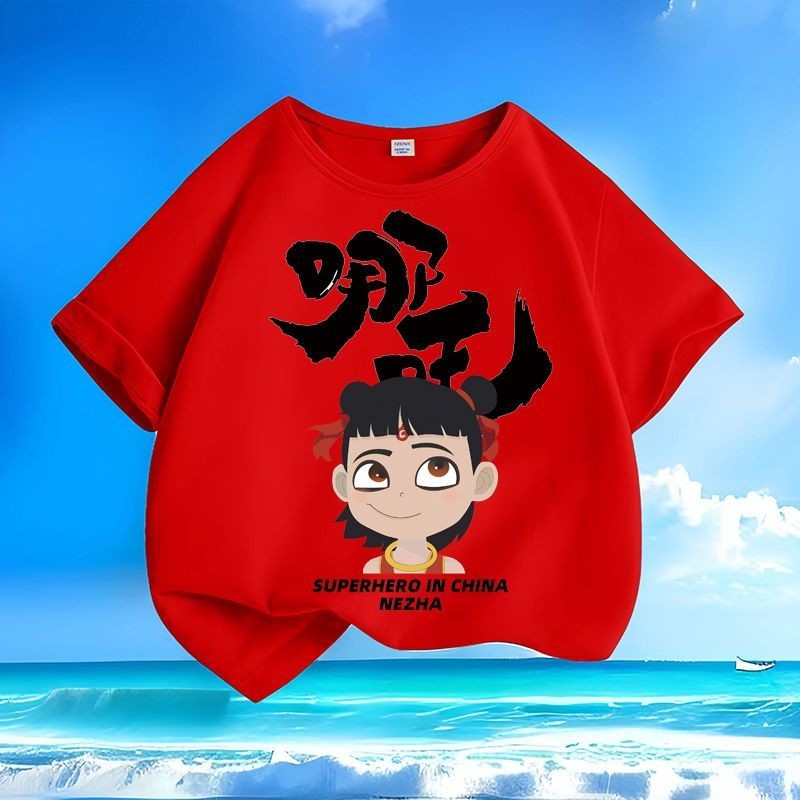 nezha tshirt for kids nazha t shirts | Shopee Malaysia