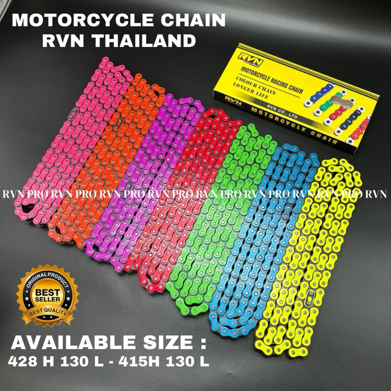 Rante RVN RACING CHAIN GOLD COLOR 428H 130L 415 H 130L RVN RACING ...