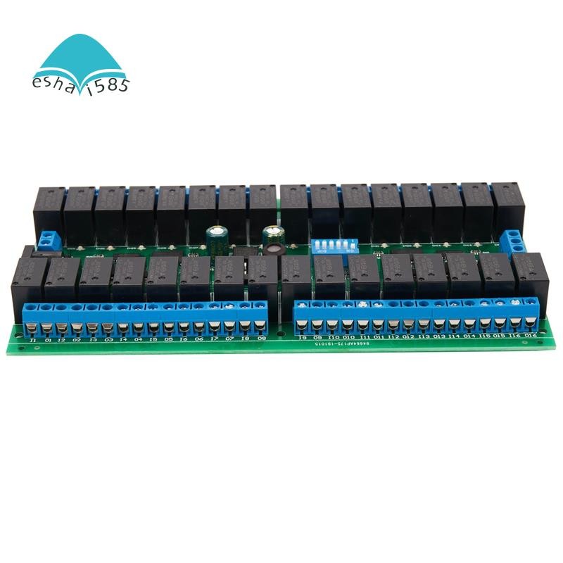 R421C32 DC12V 32 Channels Modbus RTU RS485 Bus Relay Module UART Serial ...