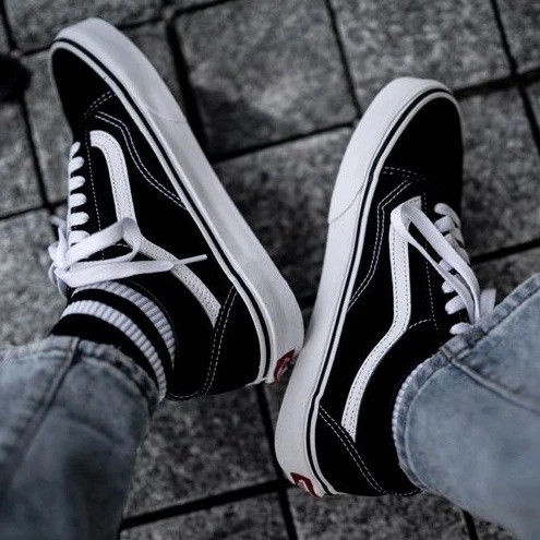 Vanz Old Skool Pro Black White Original 100% Original Van Shoes for Men ...