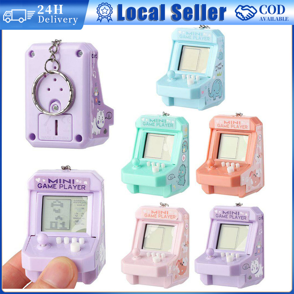 Mini Retro Arcade: Handheld Video Game Console Keychain Tetris Game ...