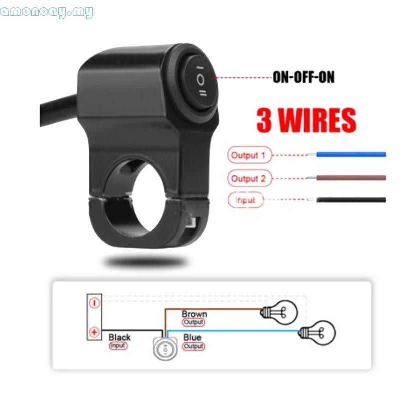 amonoay Motorcycles Switch Motorbike Handlebar Mount ON-OFF Switch ...