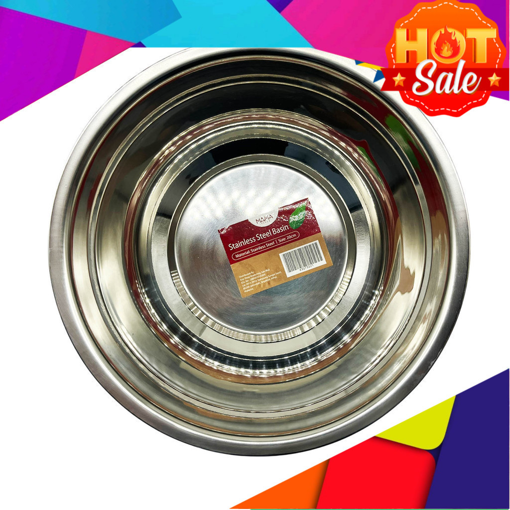 PLUS Mangkuk Besi Bulat Stainless Steel Soup Bowl 20cm | Shopee Malaysia