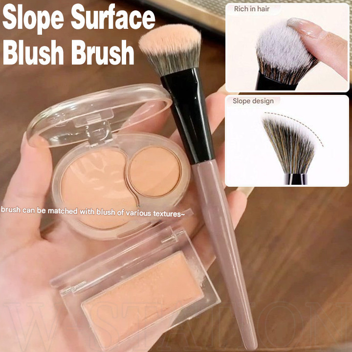 Small Broom Blush Brush - Slope Surface Contouring Brush - Soft Fibers ...