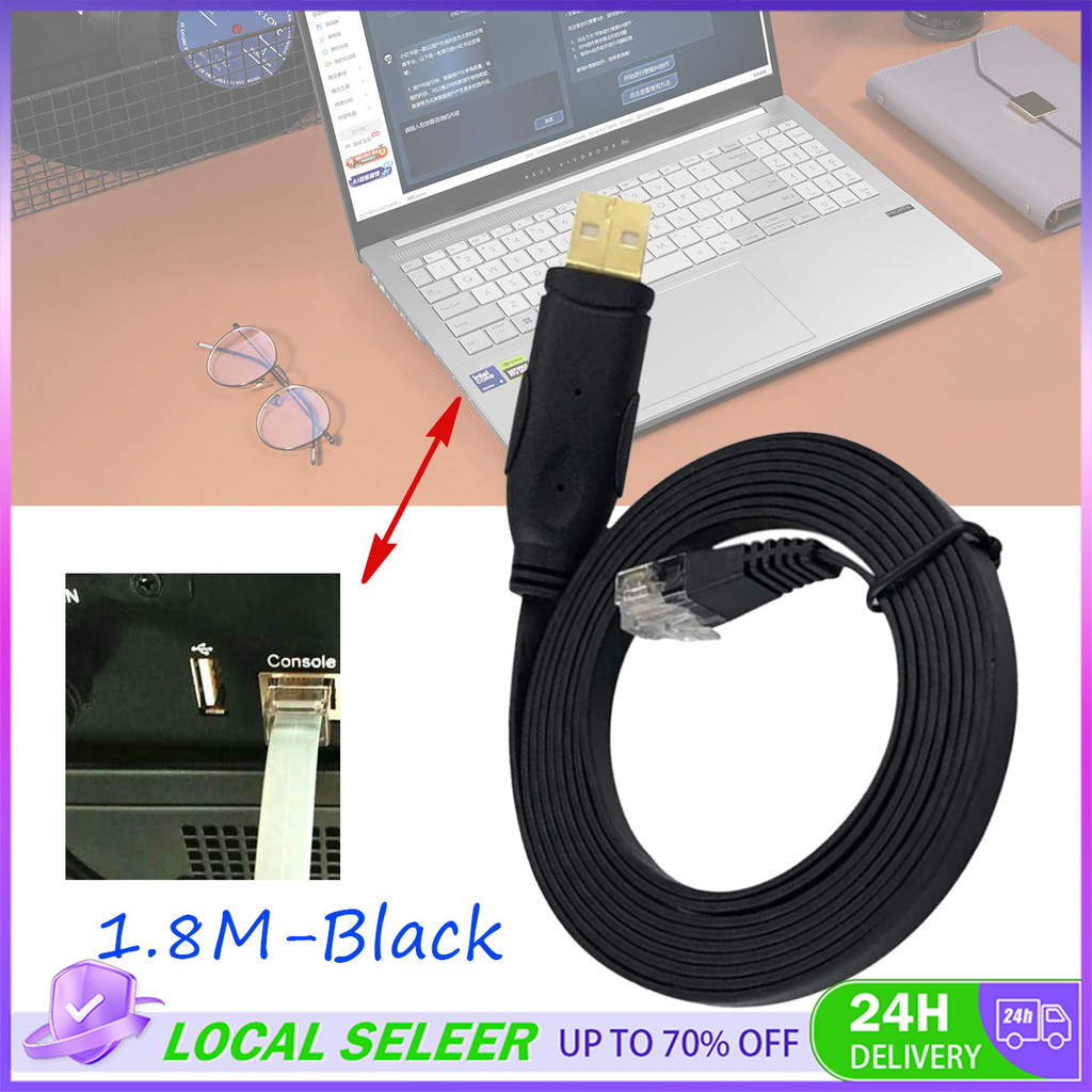 Usb to rj45 Cisco H3C HP Arba Huawei Fortinet router USB Console Cable1.8M USB RS232 to RJ45 ...