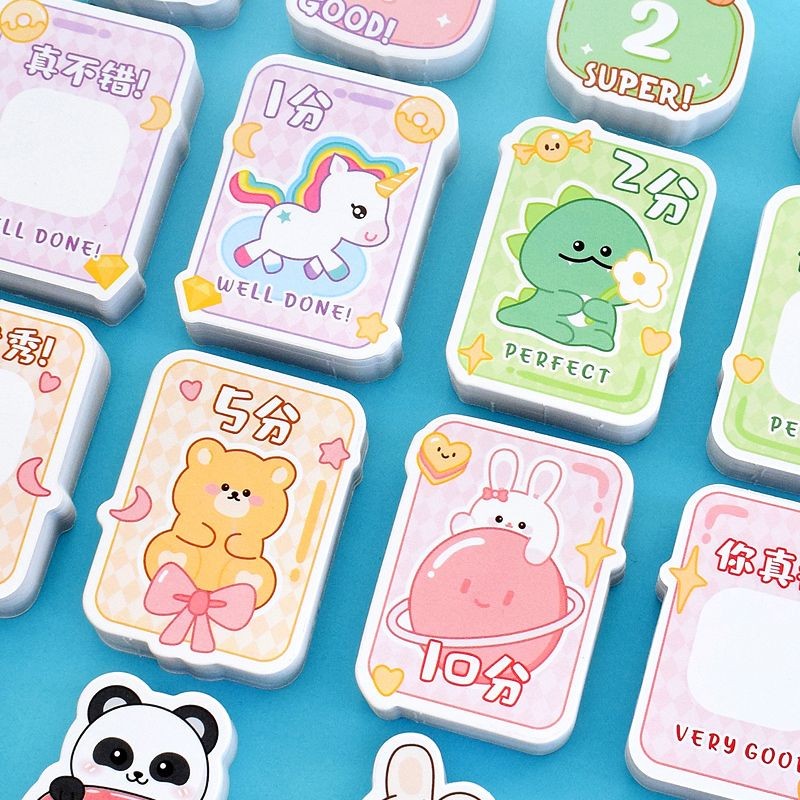 小学生奖励积分卡纸质可爱兔兔异型幼儿园儿童老师表扬奖励兑换卡Primary school students' reward points ...